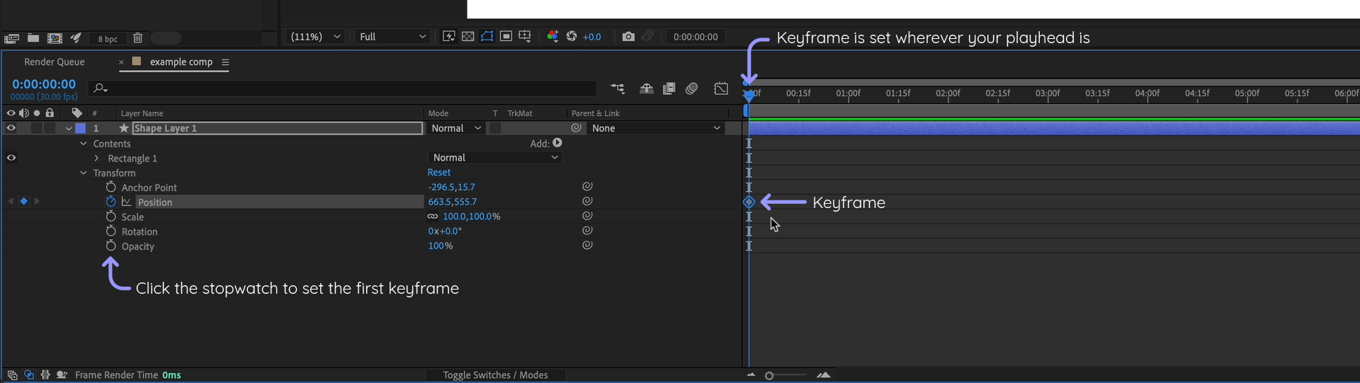 AE Fundamentals: Keyframes